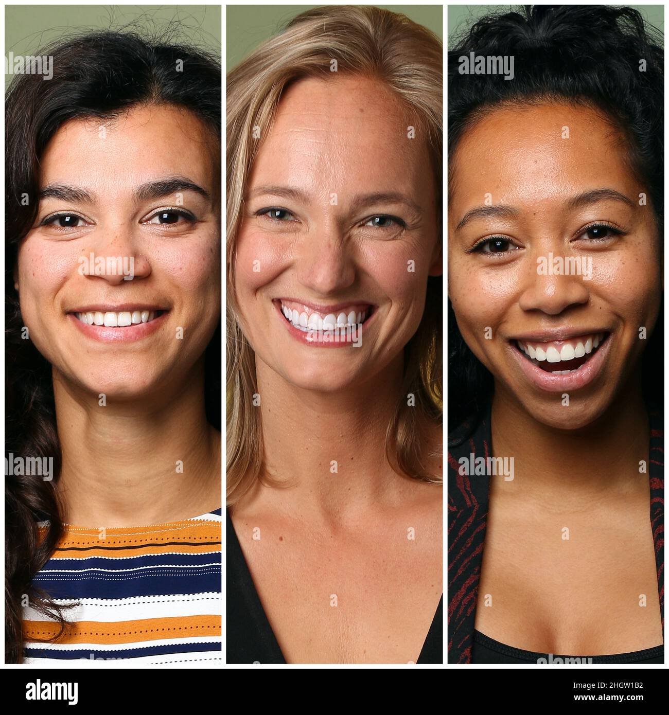 Beautiful happy people in front of a background Stock Photo - Alamy
