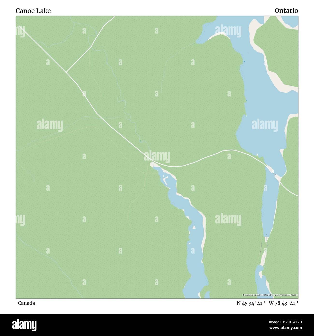 Map of canoe lake Cut Out Stock Images & Pictures - Alamy
