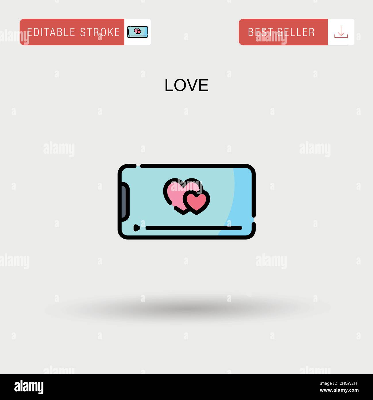 Love Simple vector icon Stock Vector Image & Art - Alamy