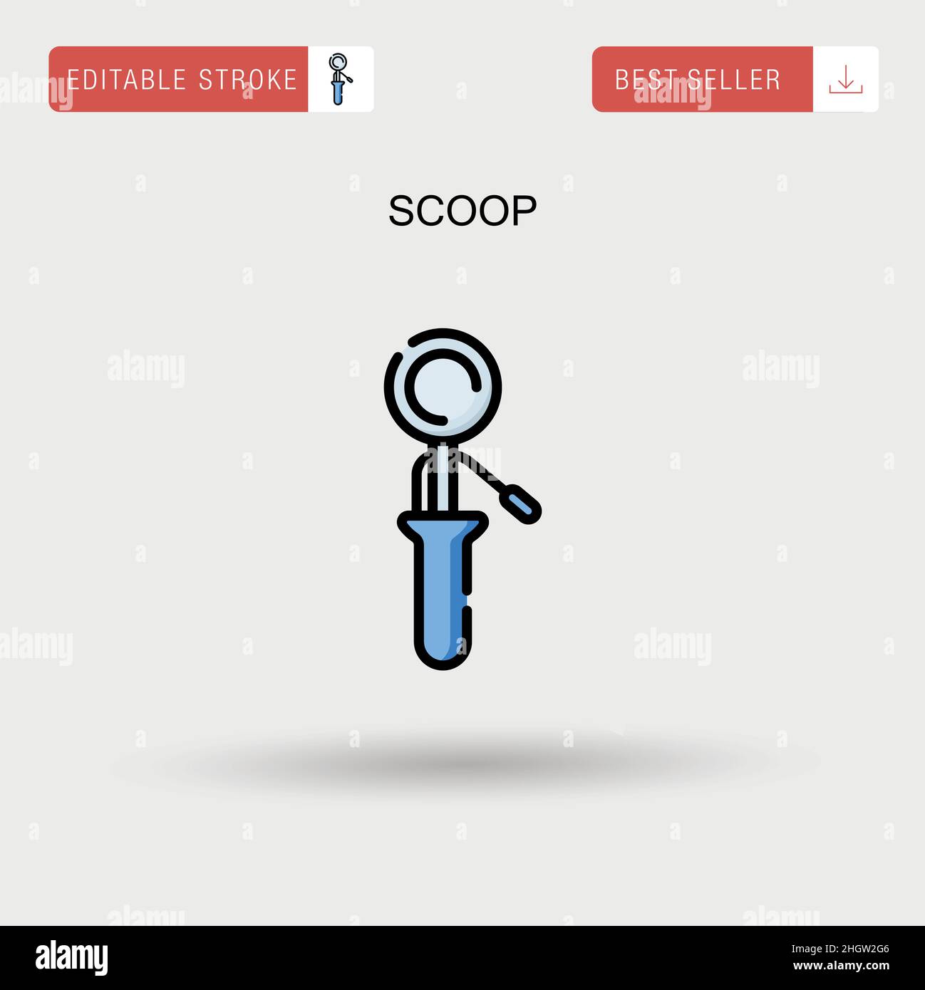 Scoop Simple vector icon Stock Vector Image & Art - Alamy