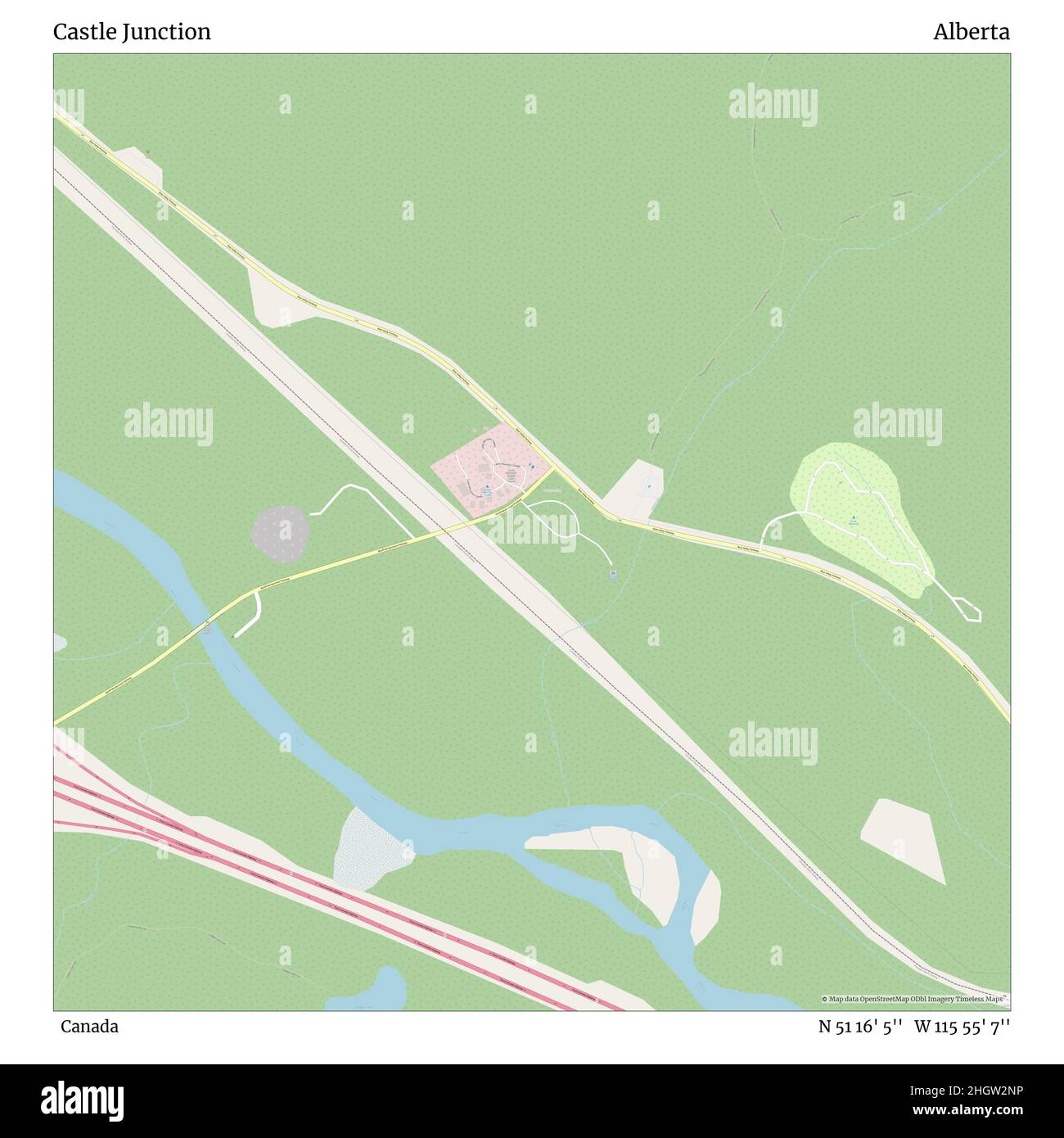 Castle Junction, Canada, Alberta, N 51 16' 5'', W 115 55' 7'', map ...
