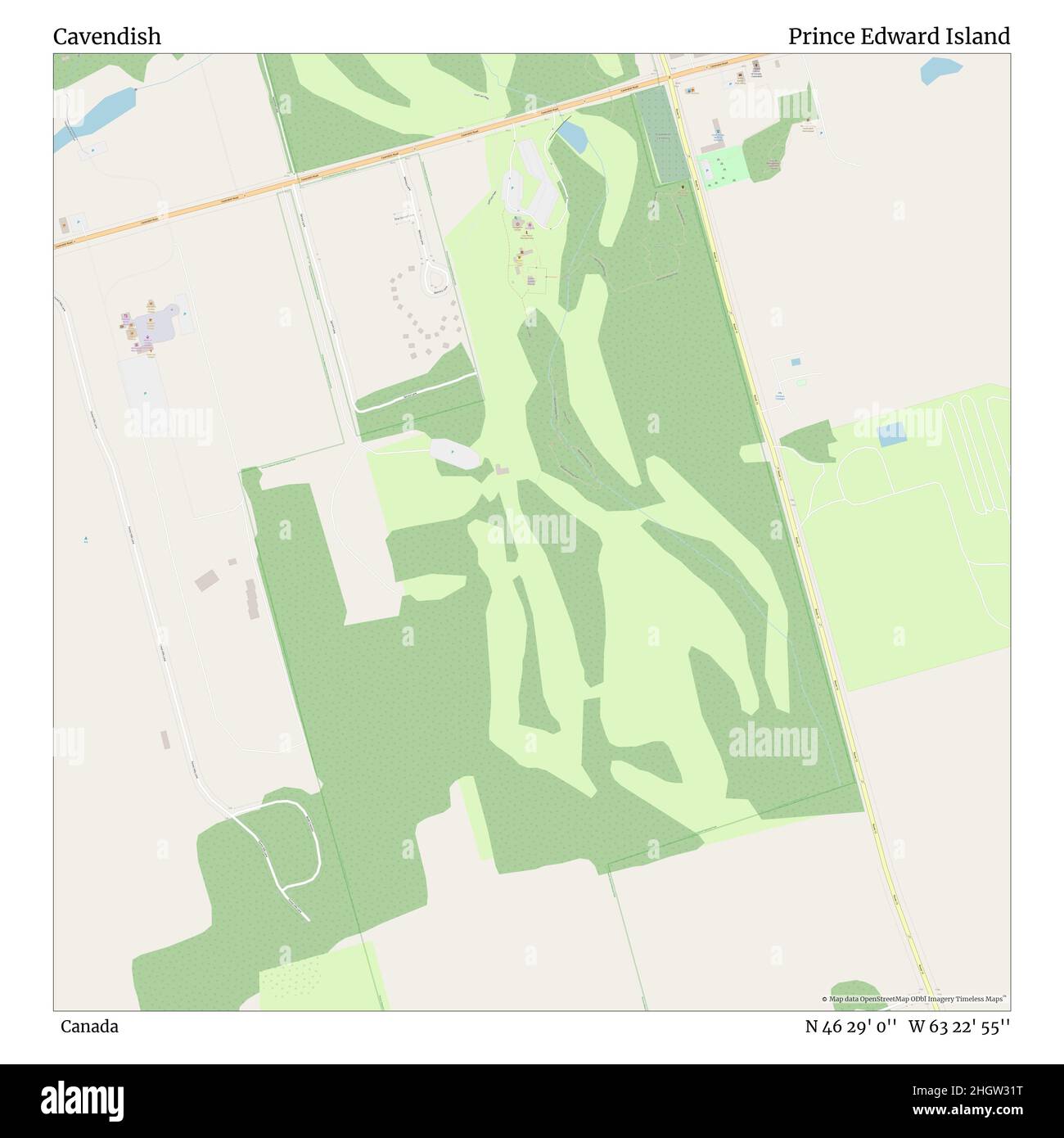 Cavendish, Canada, Prince Edward Island, N 46 29' 0'', W 63 22' 55 ...