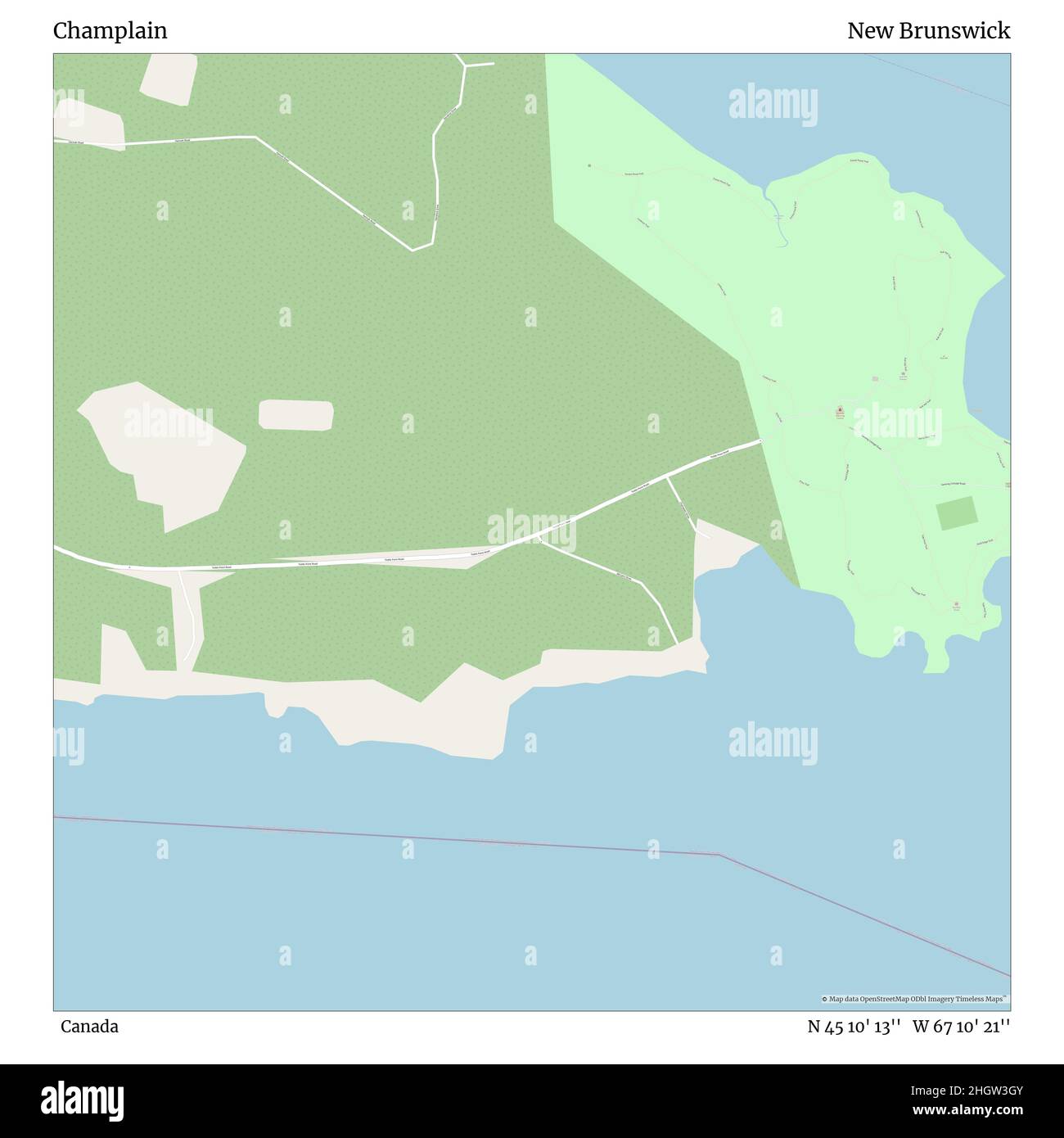 Champlain map hi-res stock photography and images - Alamy
