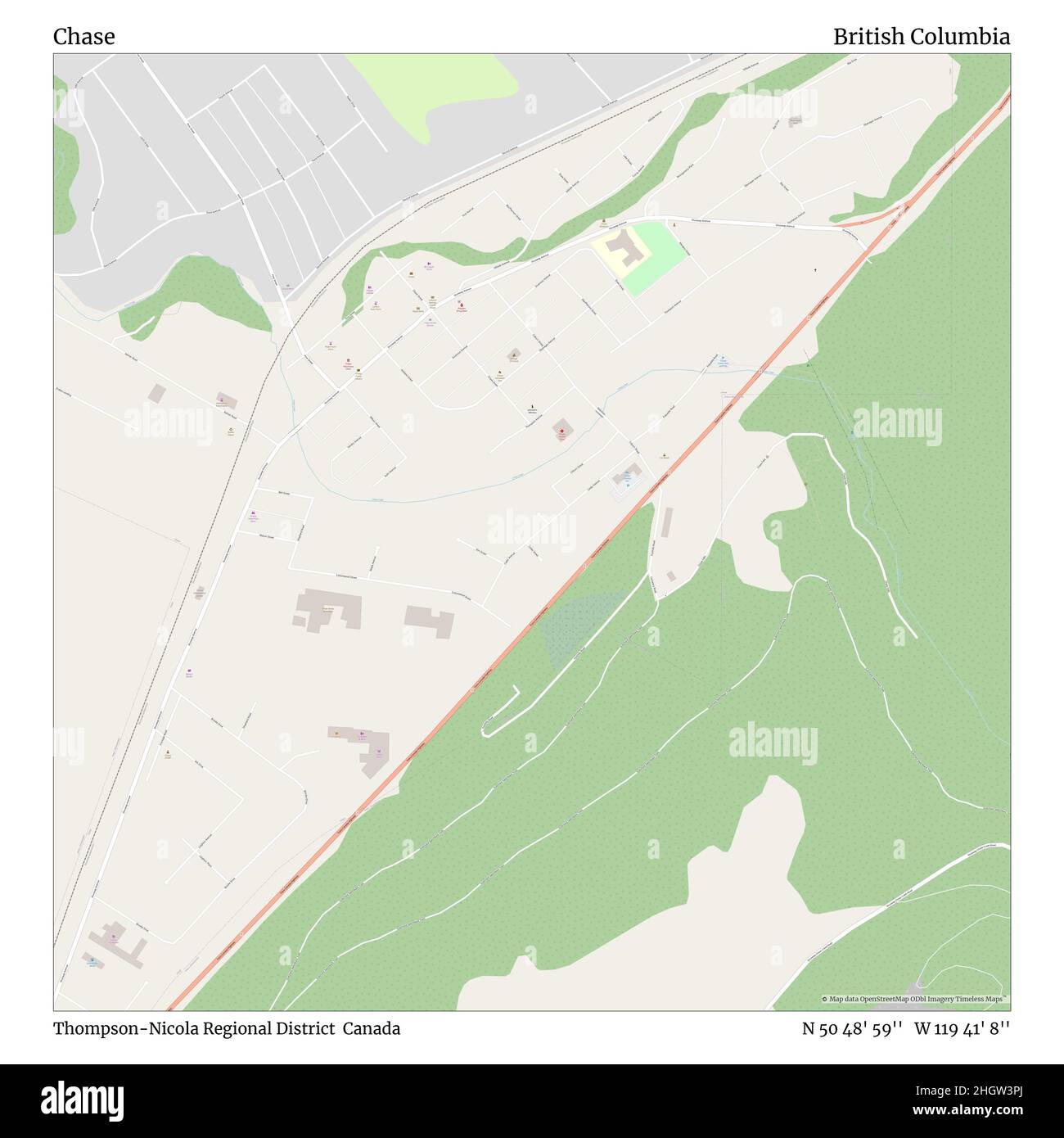 Chase british columbia map hi-res stock photography and images - Alamy