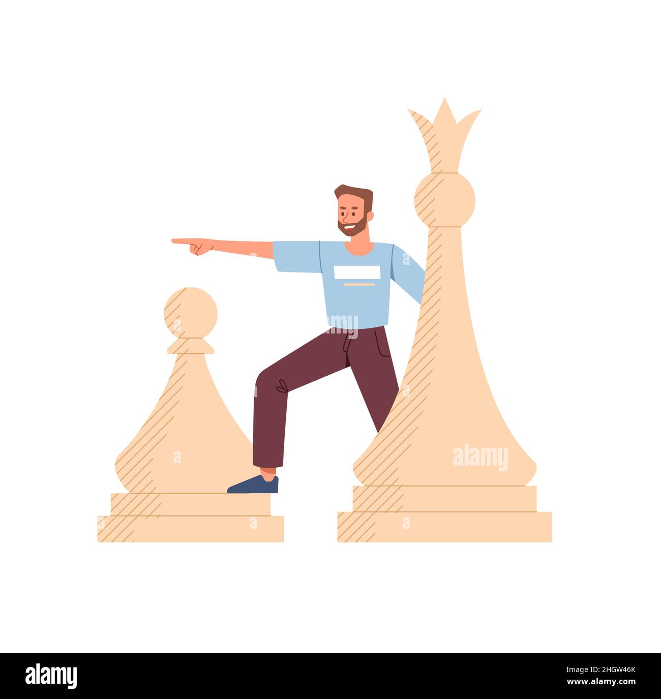 Chess illustration Stock Vector Images - Alamy