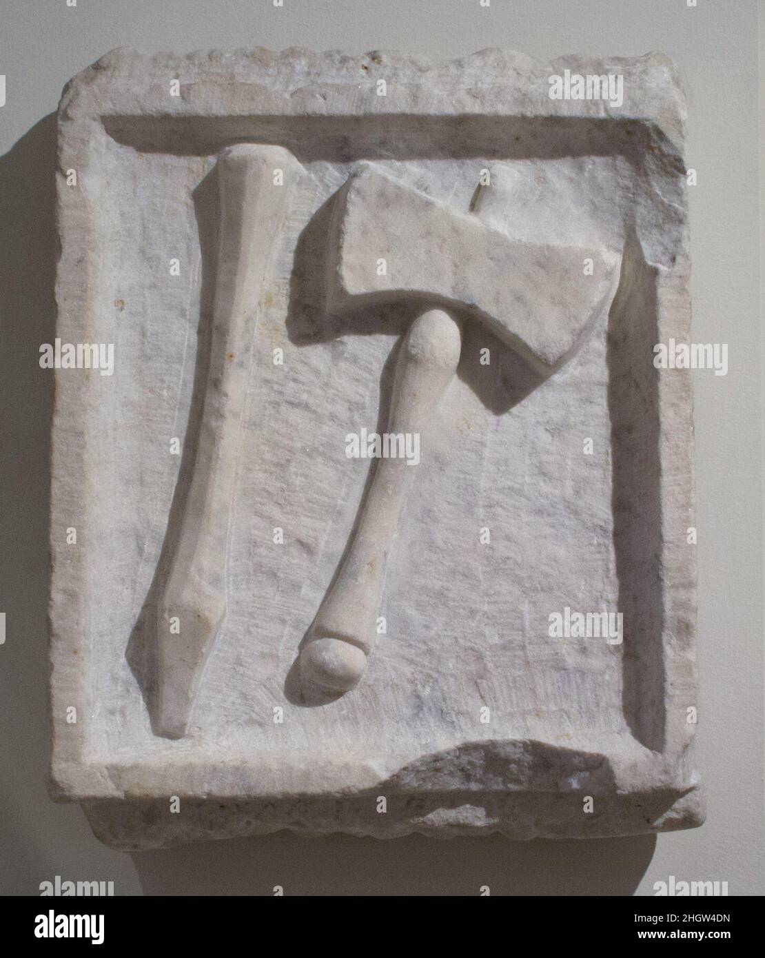 Marble Relief Of A Chisel And Mallet 2nd Century A D Roman The Relief