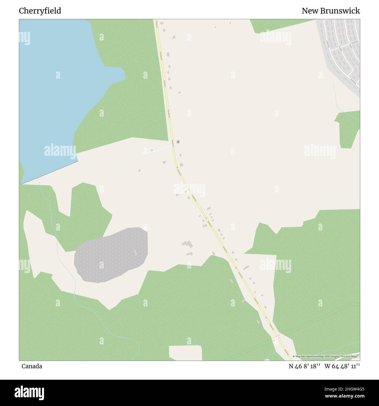 Map of cherryfield Cut Out Stock Images & Pictures - Alamy