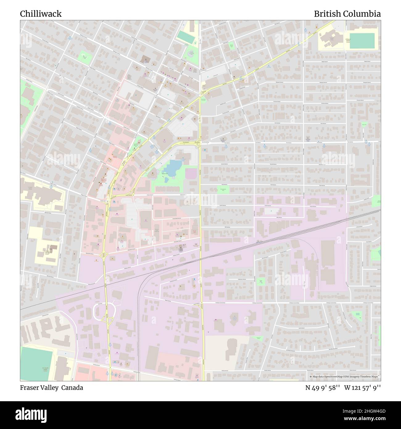 Map of chilliwack Cut Out Stock Images & Pictures - Alamy