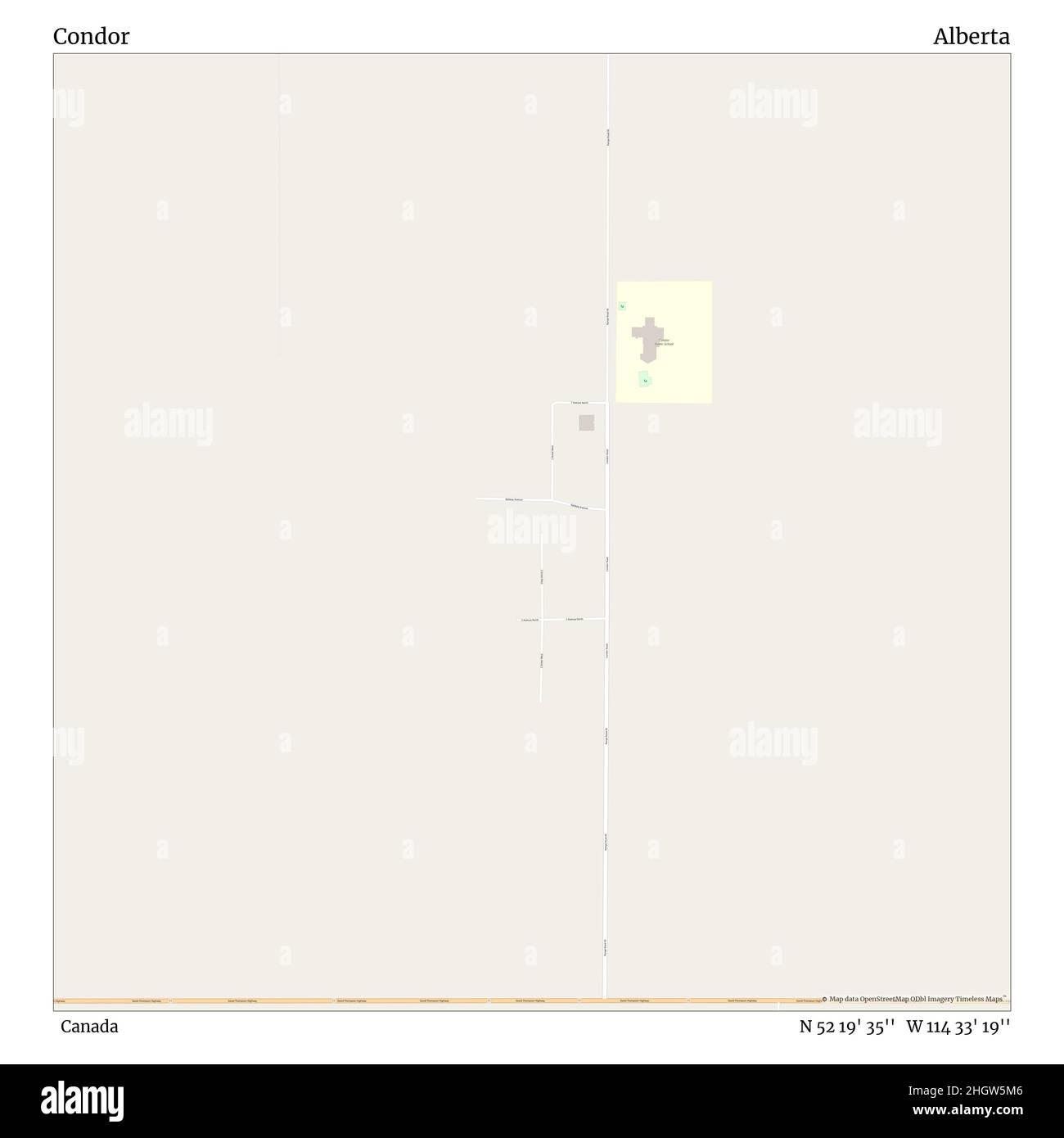 Condor, Canada, Alberta, N 52 19' 35'', W 114 33' 19'', map, Timeless ...