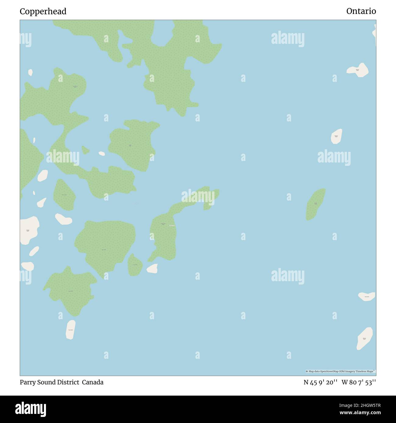 Map of parry sound ontario Cut Out Stock Images & Pictures - Alamy