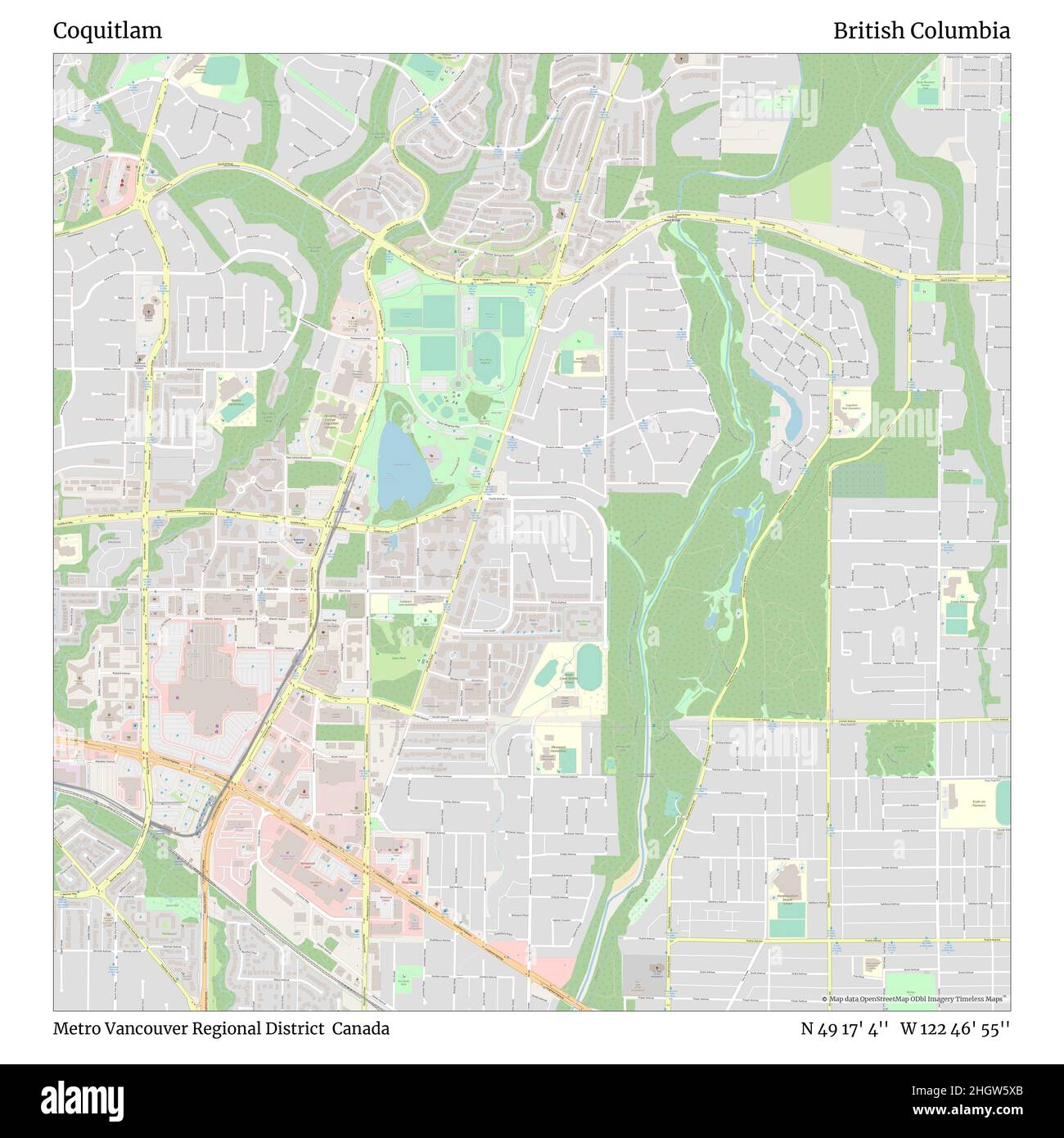 Coquitlam map hi-res stock photography and images - Alamy