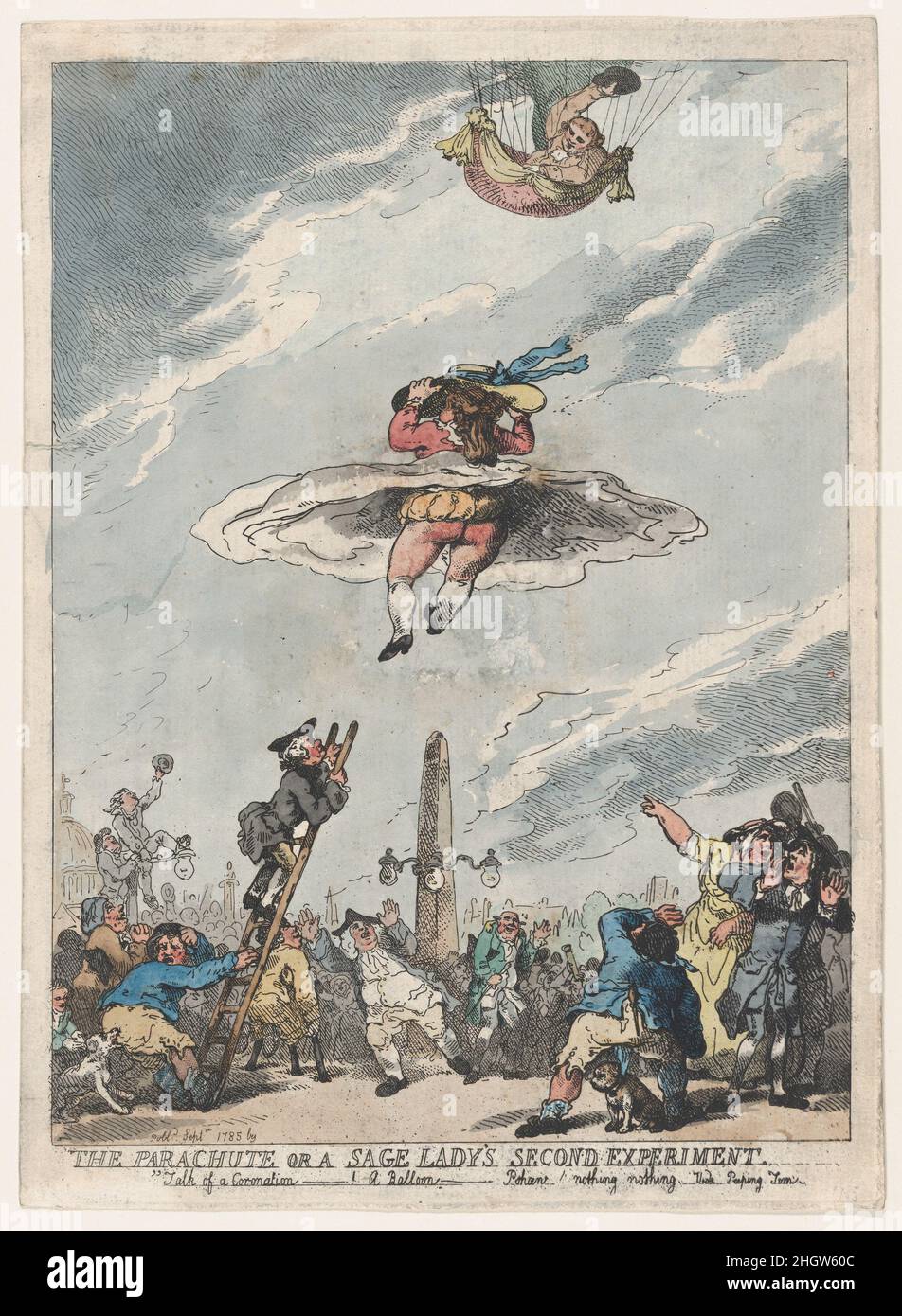 The Parachute or a Sage Lady's Second Experiment September 1785 Thomas ...