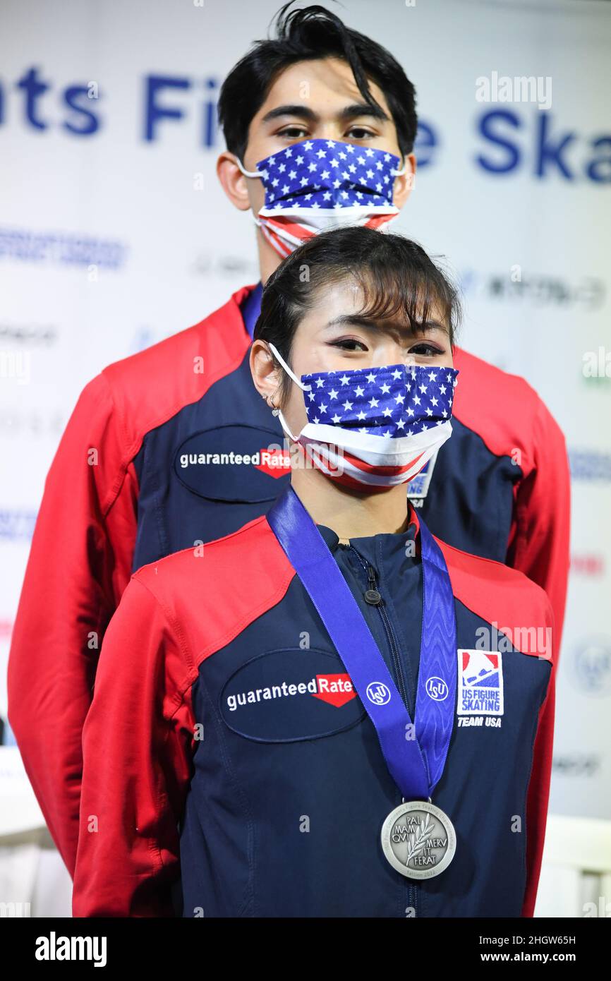 Emily CHAN & Spencer Akira HOWE (USA), second place, at Pairs Small ...