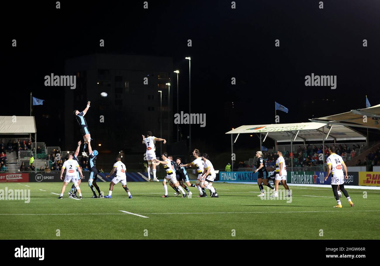 General view of the large crowds watching the action during the ...