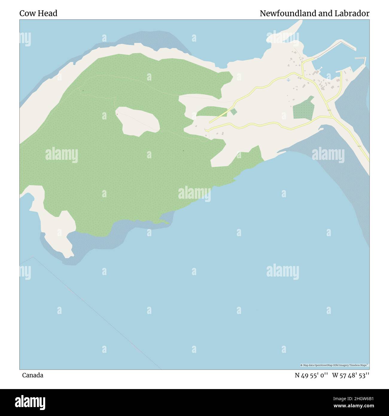Cow Head, Canada, Newfoundland and Labrador, N 49 55' 0'', W 57 48' 53 ...