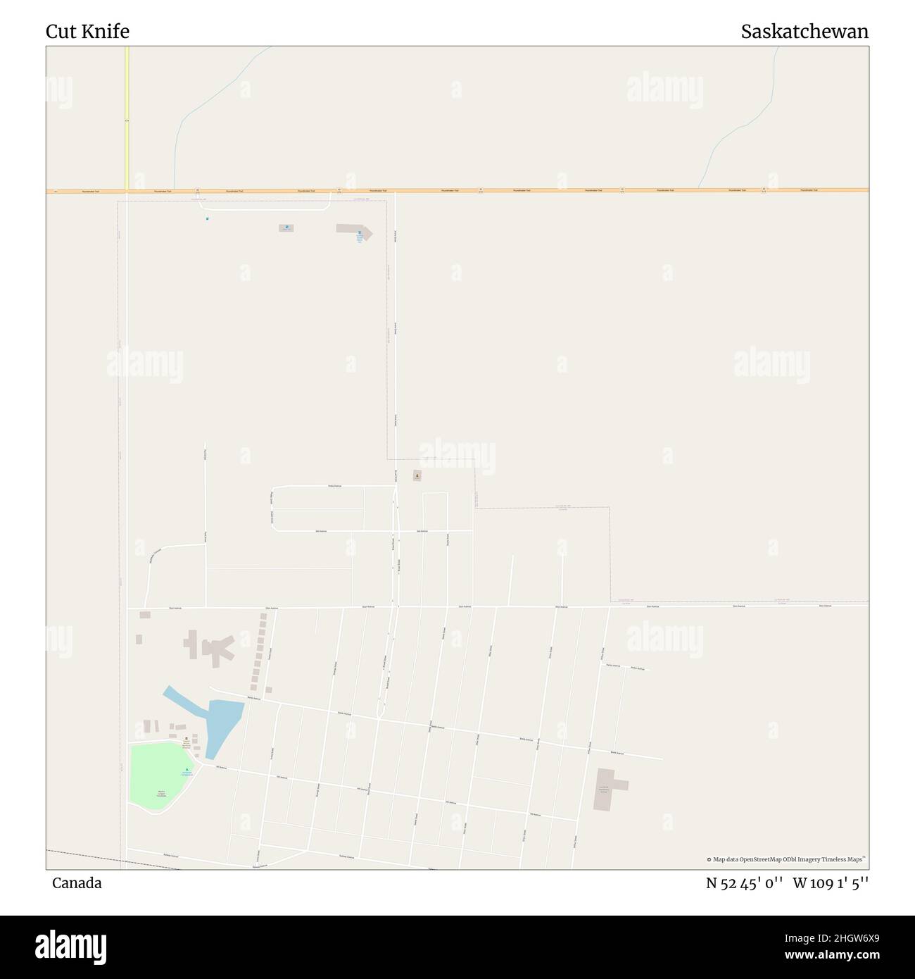 Map of cut knife saskatchewan hi-res stock photography and images - Alamy