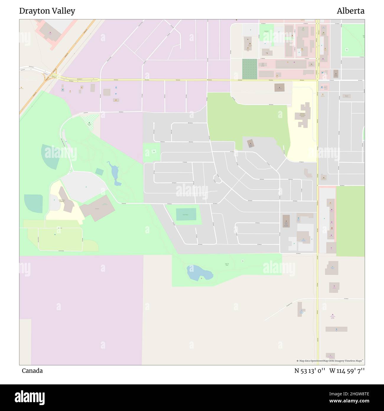 Map of drayton valley hi-res stock photography and images - Alamy