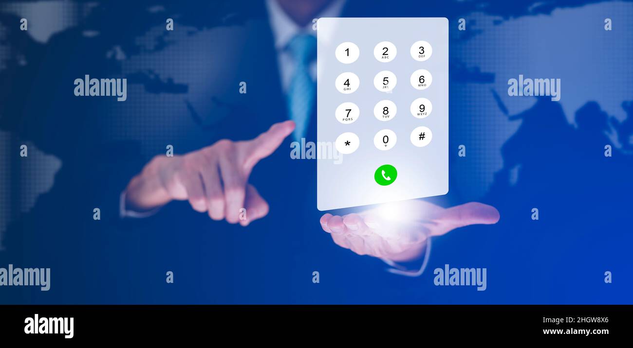 Dialing on virtual telephone keypad with transparent telephone buttons ...