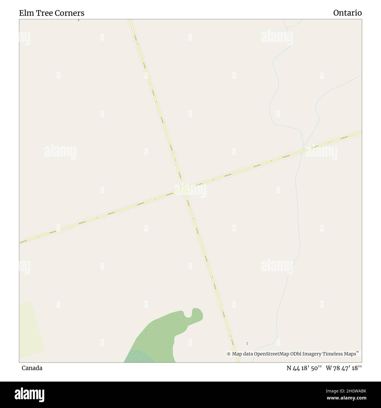 Elm Tree Corners, Canada, Ontario, N 44 18' 50'', W 78 47' 18'', map ...
