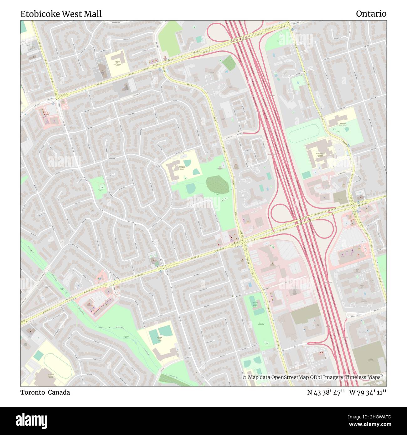 Map of etobicoke Cut Out Stock Images & Pictures - Alamy