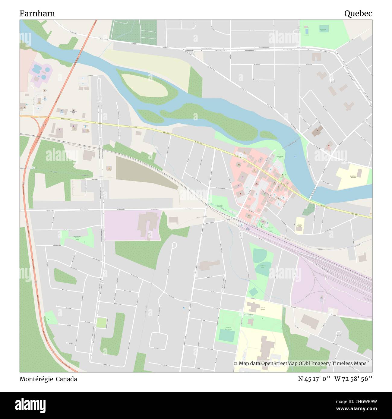 Farnham, Montérégie, Canada, Quebec, N 45 17' 0'', W 72 58' 56'', map ...