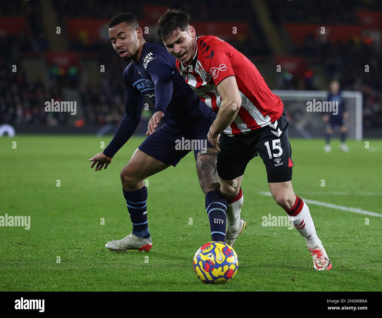Southampton, England, 22nd January 2022. Gabriel Jesus of Manchester ...