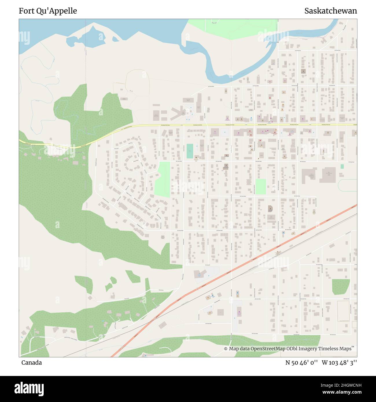 Map of fort quappelle hi-res stock photography and images - Alamy