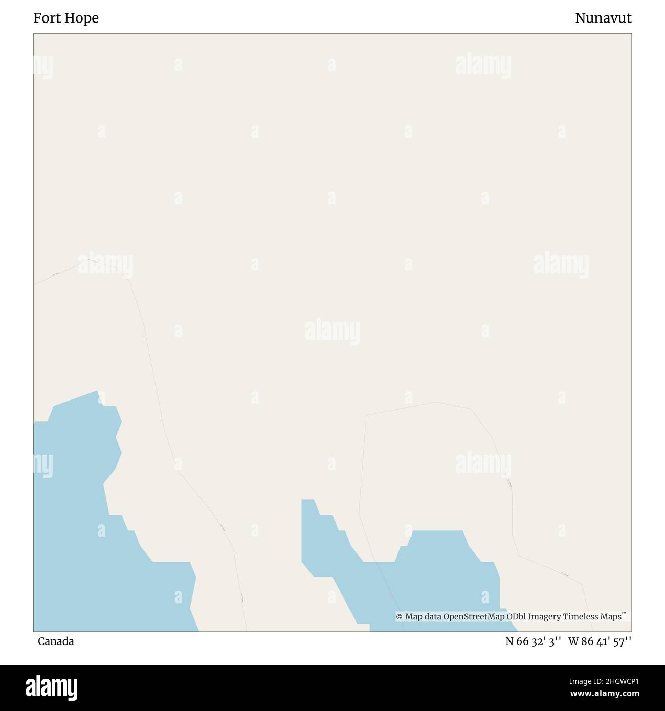 Fort Hope, Canada, Nunavut, N 66 32' 3'', W 86 41' 57'', map, Timeless ...