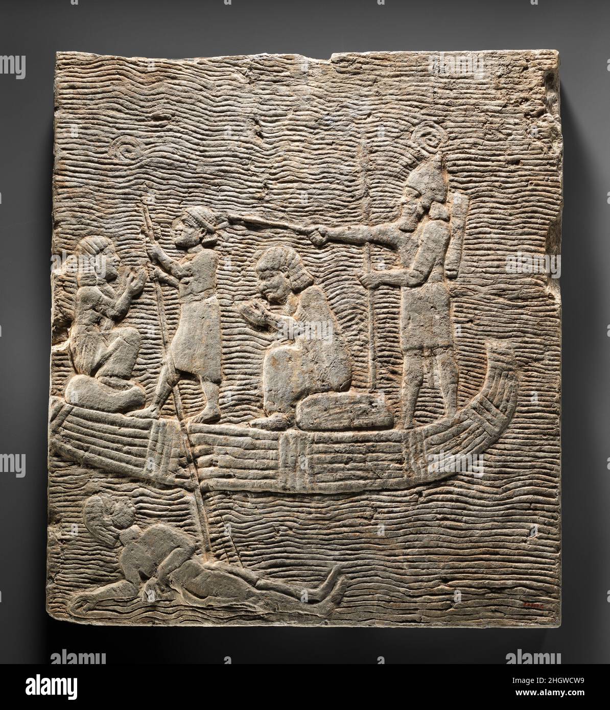 Assyrian soldier conducting captives across hi-res stock photography ...