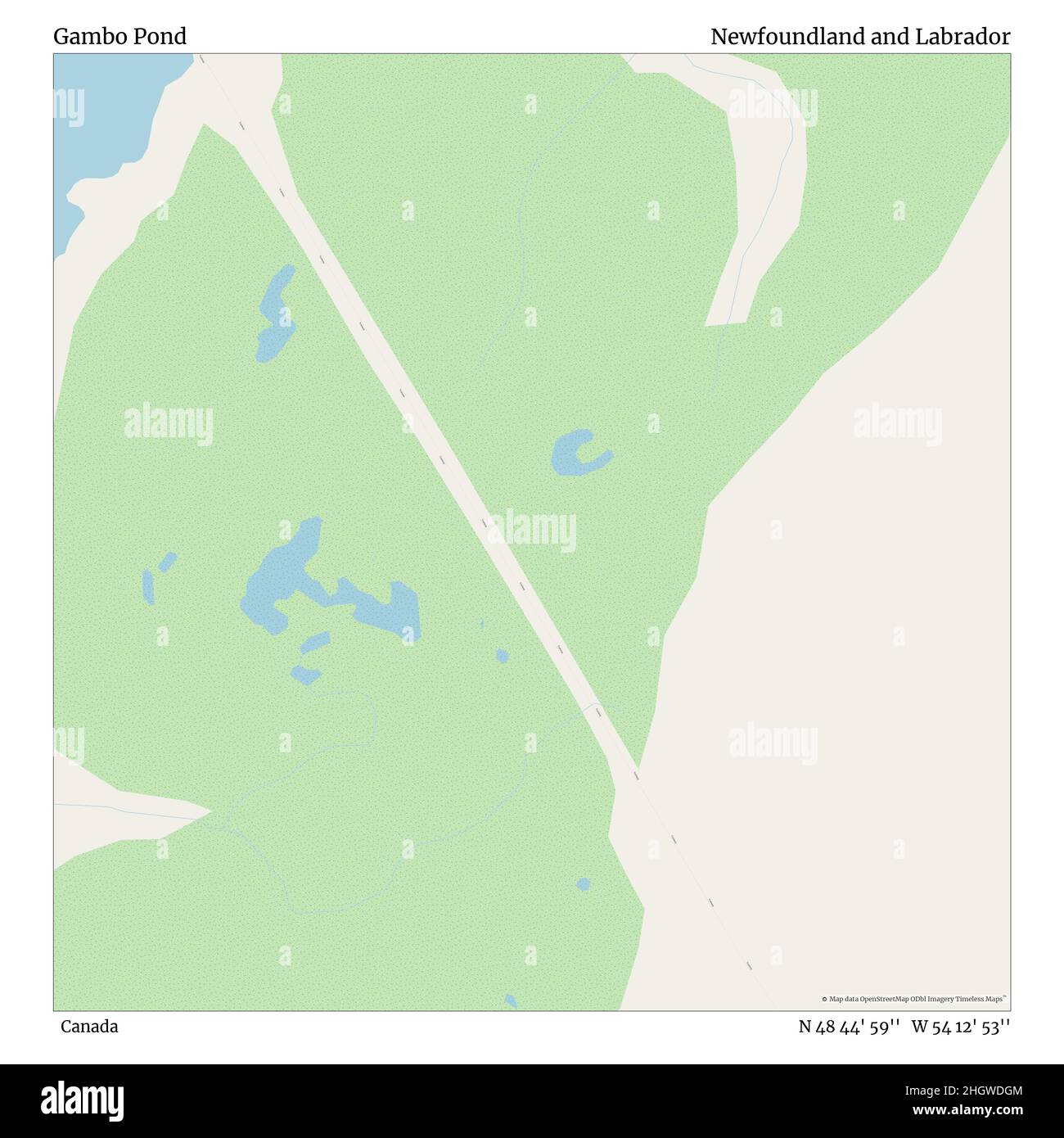 Gambo Pond, Canada, Newfoundland and Labrador, N 48 44' 59'', W 54 12 ...