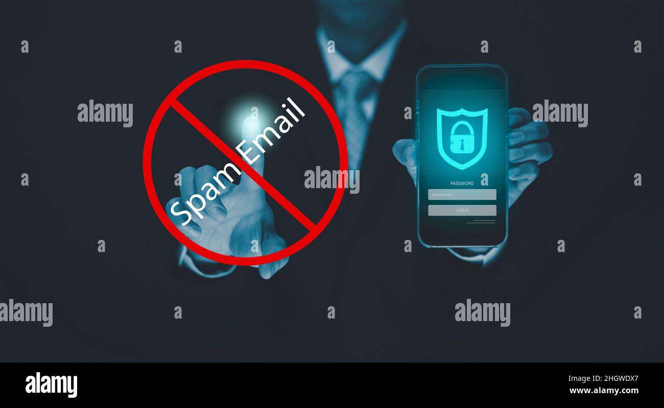 Email concept with laptop spam and virus computer monitor internet ...