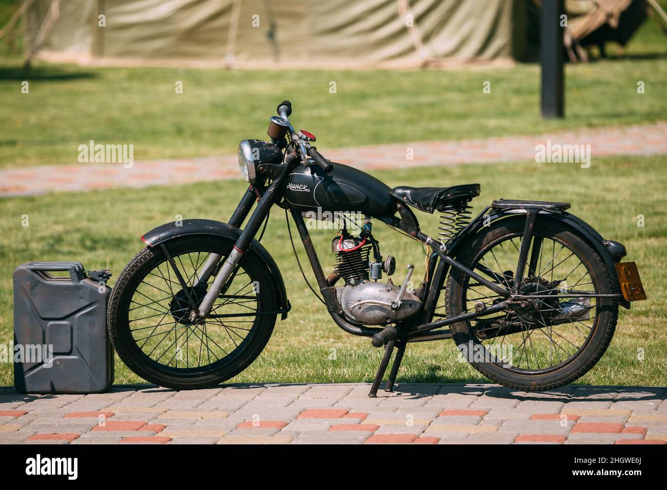Gomel Belarus. Minsk M1A Rarity Soviet Two-Wheeled Motorcycle, First ...