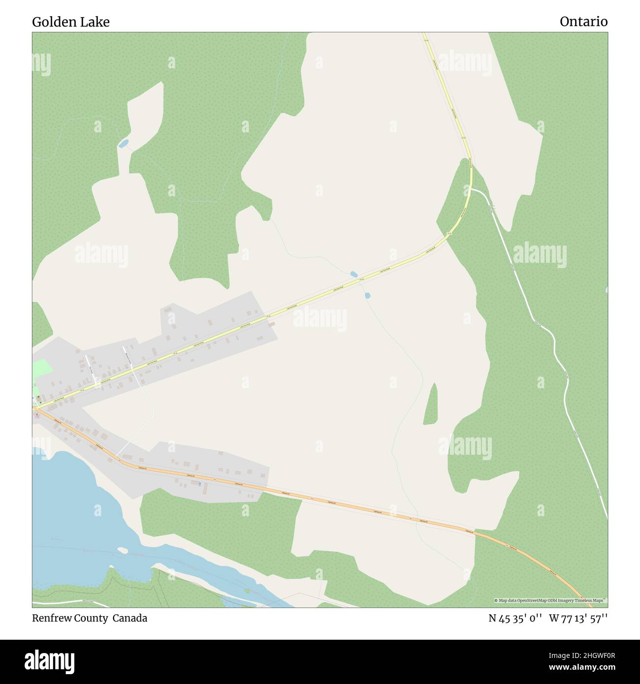 Map of golden lake ontario hi-res stock photography and images - Alamy