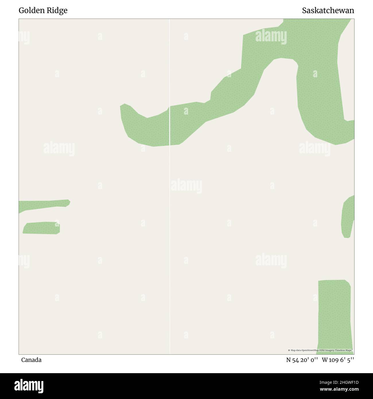 Golden Ridge, Canada, Saskatchewan, N 54 20' 0'', W 109 6' 5'', map ...