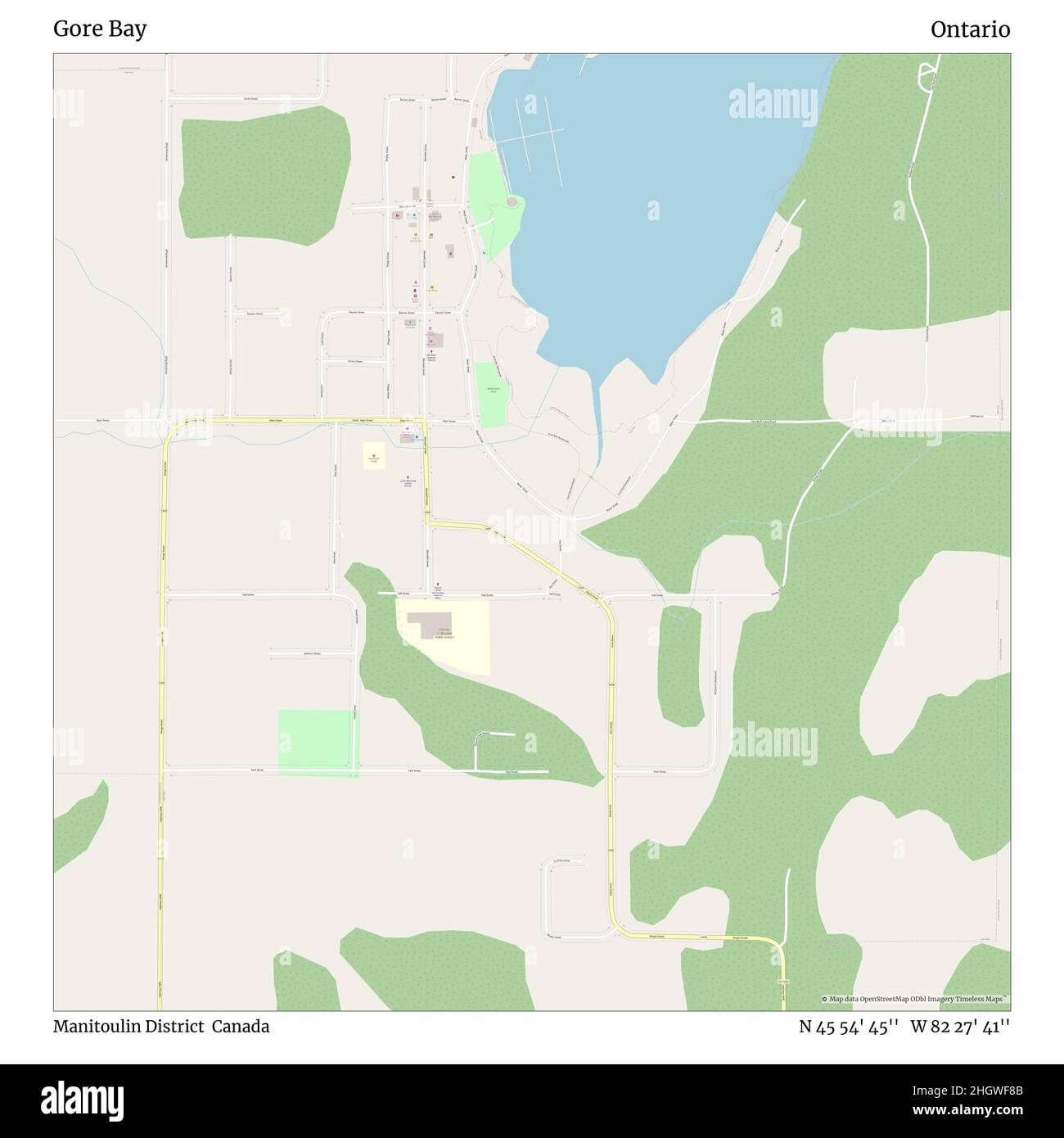 Gore bay map Cut Out Stock Images & Pictures - Alamy