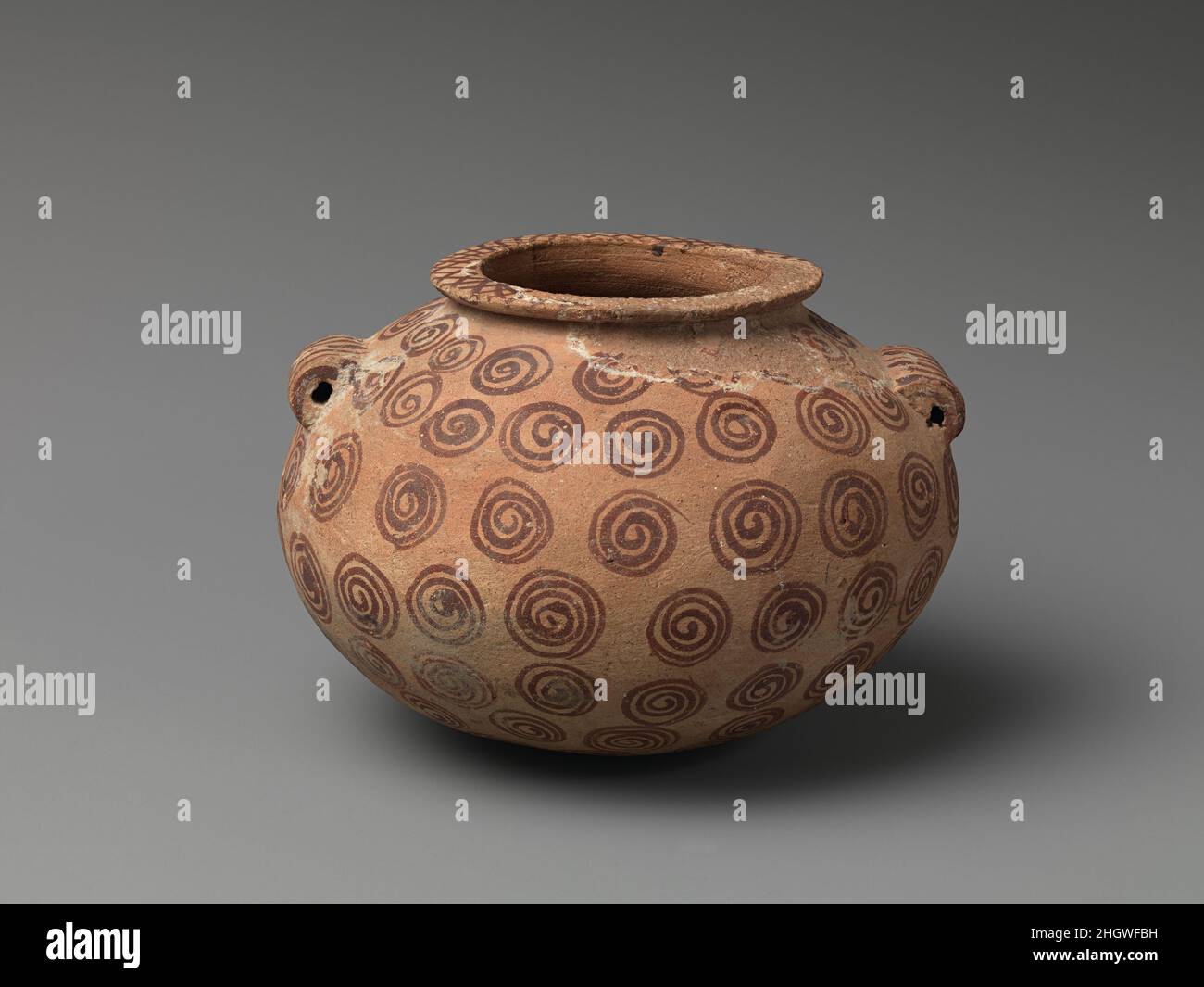 Decorated ware jar with spiral design ca. 3650–3500 B.C. Predynastic ...
