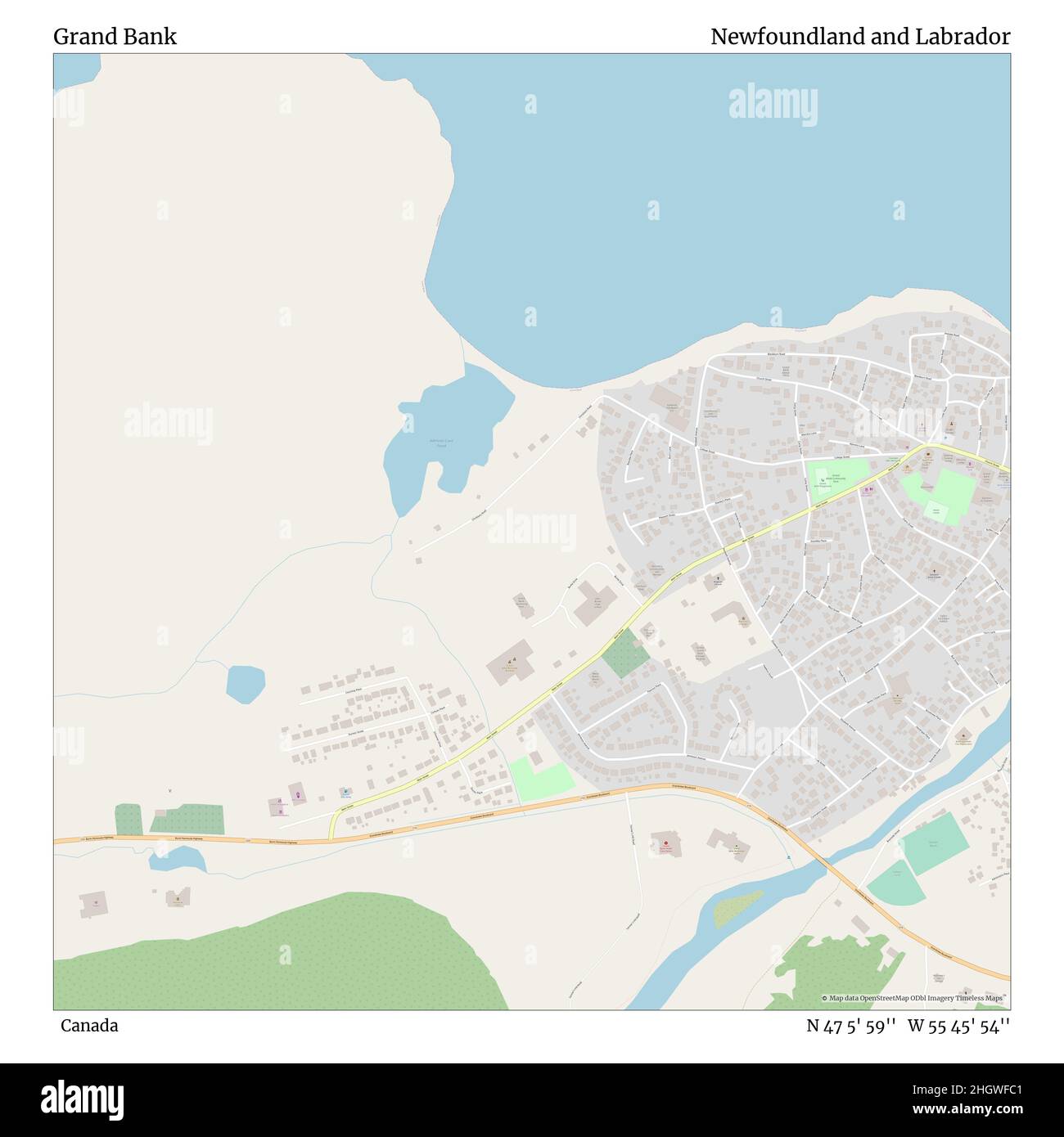 Grand Bank, Canada, Newfoundland and Labrador, N 47 5' 59'', W 55 45 ...