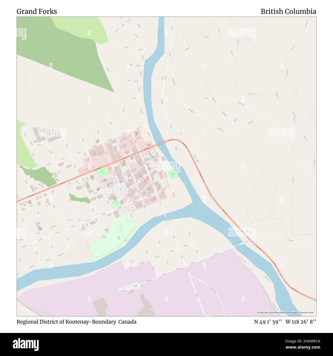 Grandforks Canada Map
