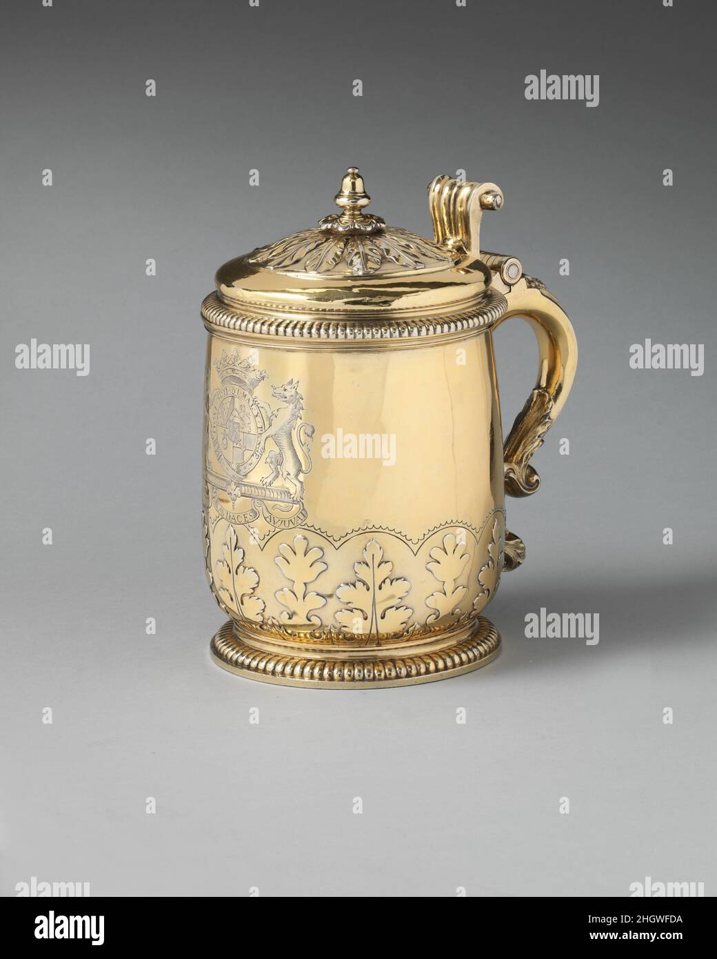 Tankard (one of a pair) 1699–1700 John Le Chartier The arms, supporters ...