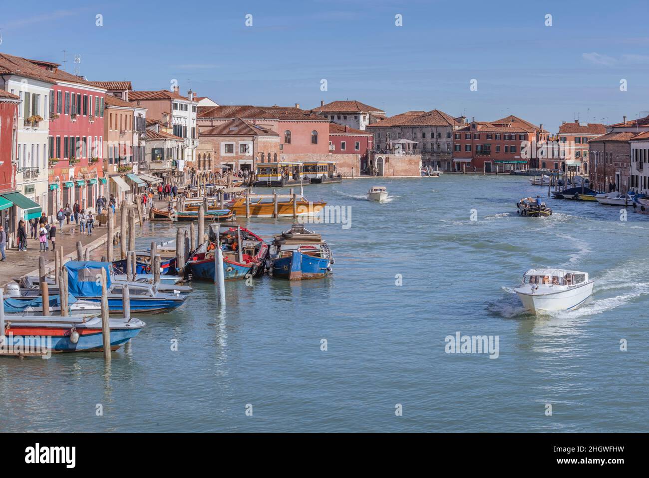 Europe, Italy, Veneto, Venice, Murano, Grand Canal of Murano Stock ...