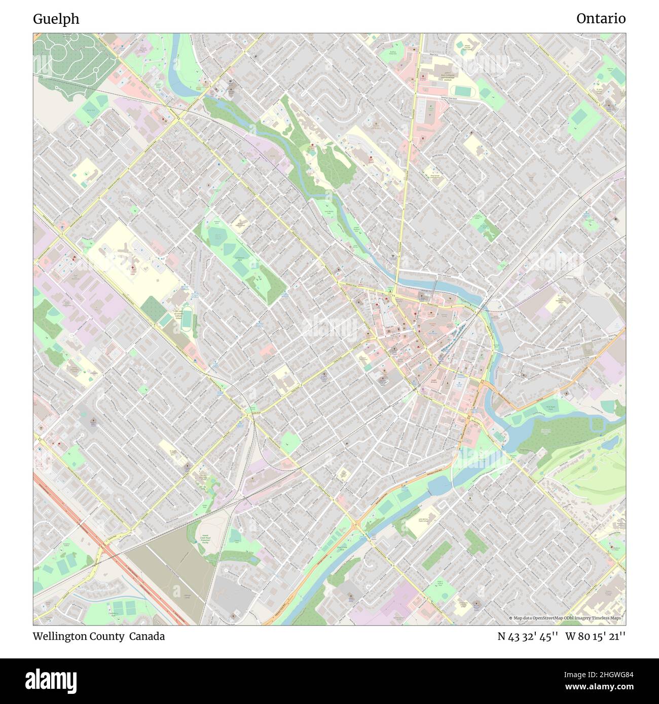 Wellington county map hi-res stock photography and images - Alamy