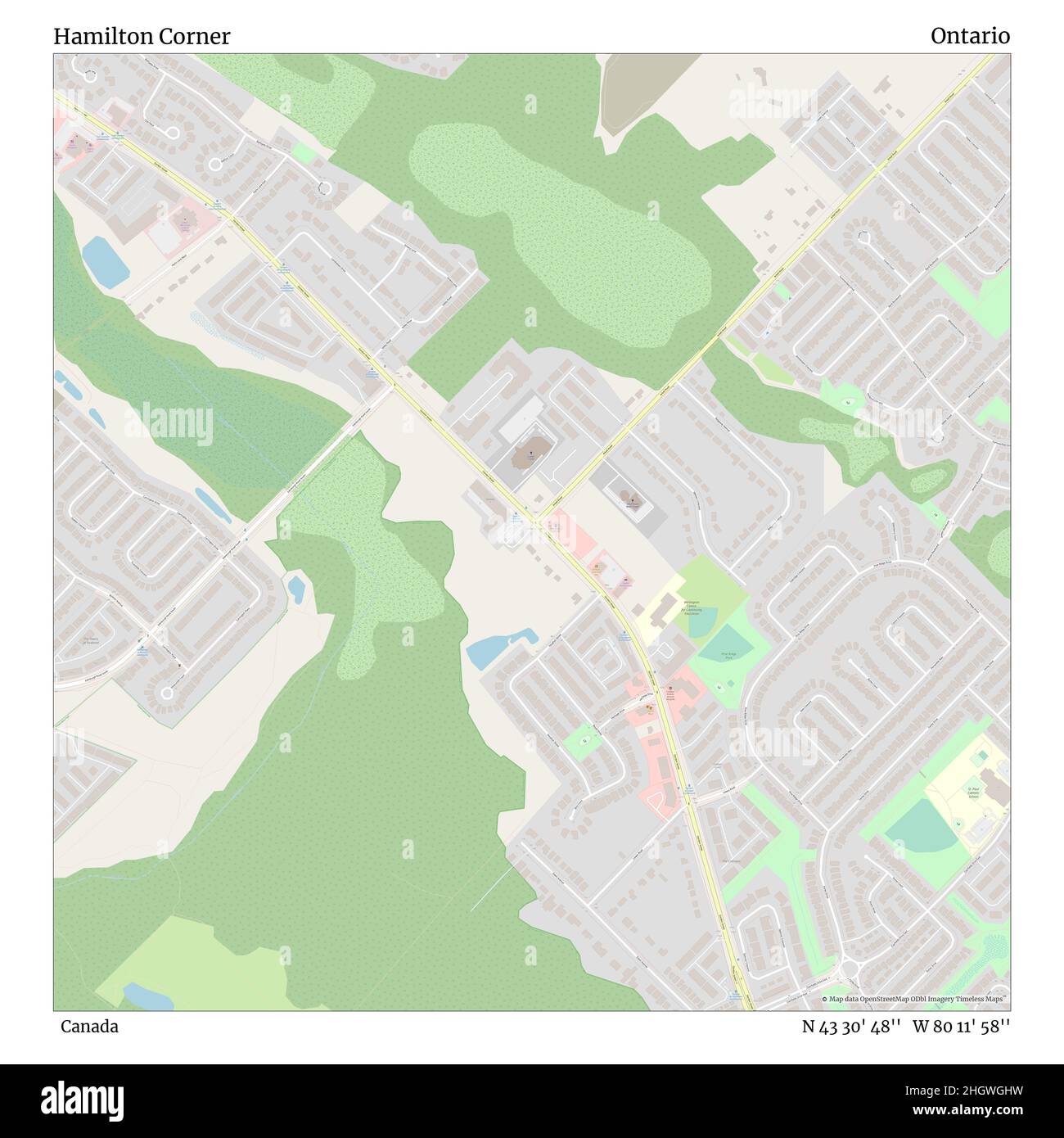 Map of hamilton ontario Cut Out Stock Images & Pictures - Alamy