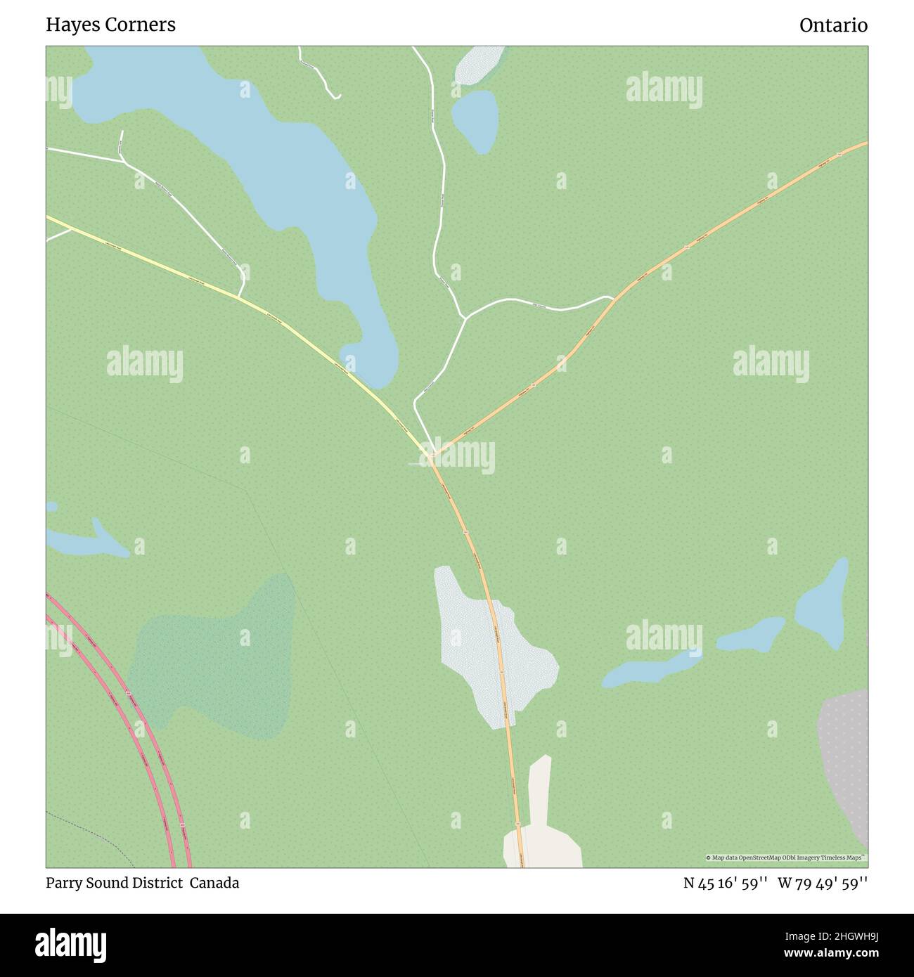 Map of parry sound Cut Out Stock Images & Pictures - Alamy