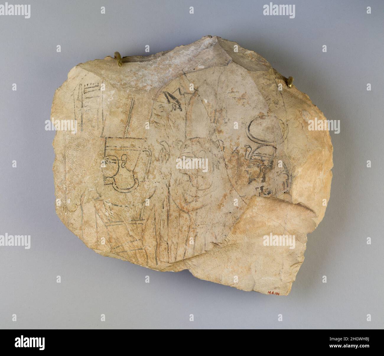 Ostracon with Line Drawing of Theban Triad ca. 1295–1070 B.C. New ...
