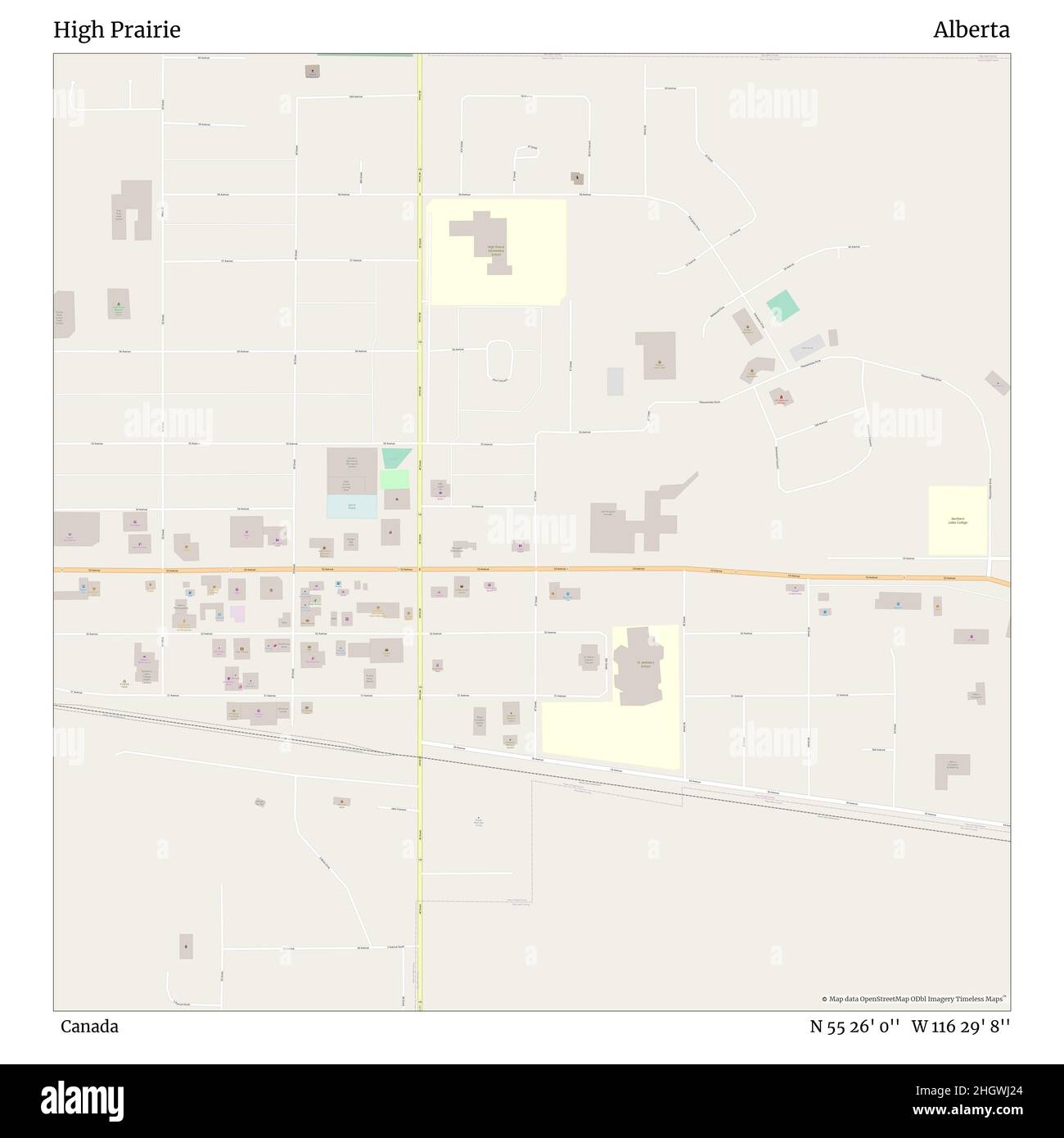Map of high prairie Cut Out Stock Images & Pictures - Alamy