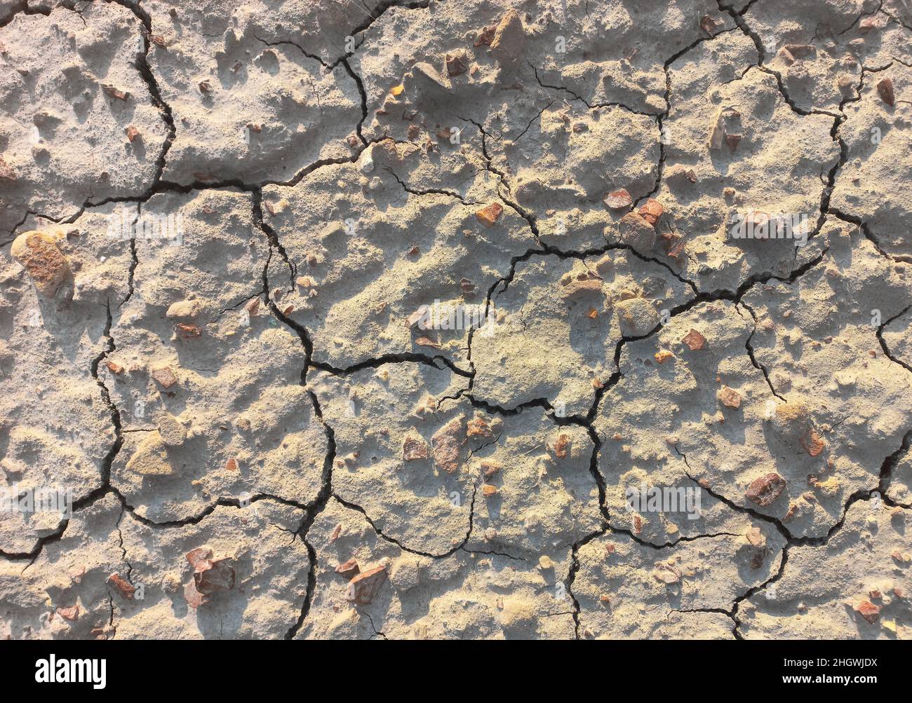 Texture of dried earth with clay and sand, close-up. Natural background ...