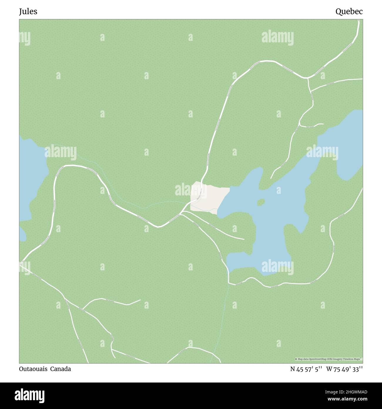 Jules, Outaouais, Canada, Quebec, N 45 57' 5'', W 75 49' 33'', map ...