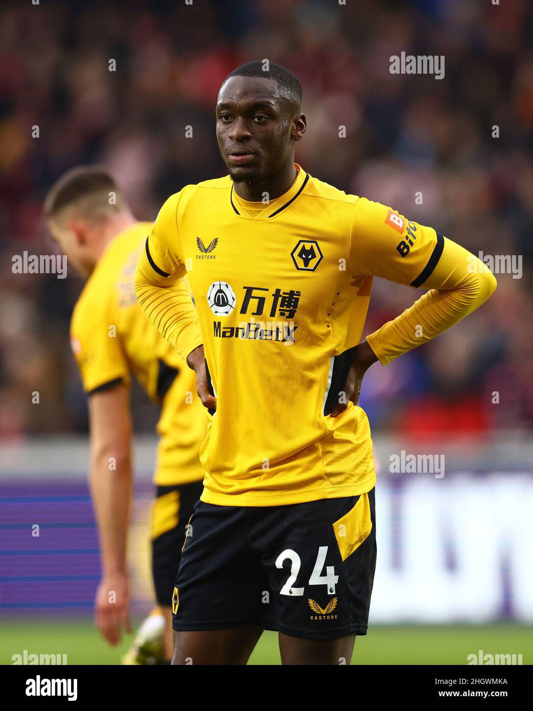 London, England, 22nd January 2022. Toti of Wolverhampton Wanderers ...