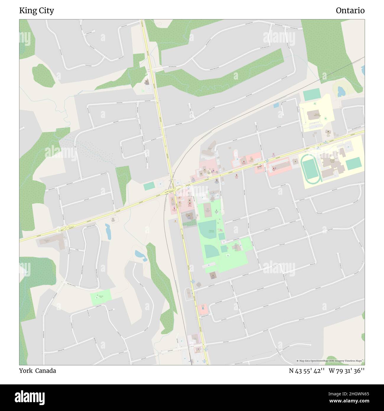 Map of king city hi-res stock photography and images - Alamy