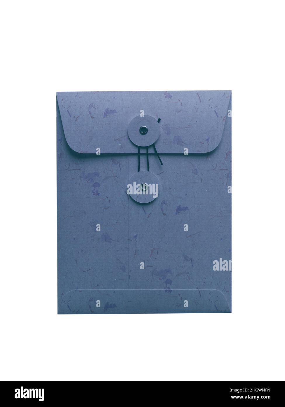 String envelope in vintage style isolated on white background. Blue ...